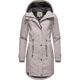 PEAK TIME Regenjacke 'L60042' Damen Gr&ouml;&szlig;e XL grau / schwarz