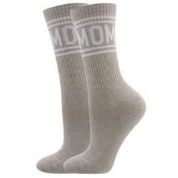 Ewers Socken "MOM" Damen Gr&ouml;&szlig;e 39/41 dunkelbeige