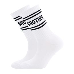 Ewers Socken "BROTHER" Jungen Gr&ouml;&szlig;e 31/34 wei&szlig;