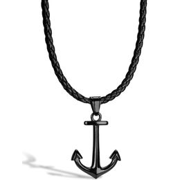 Serasar Necklace 'Anchor' male Black size 50cm