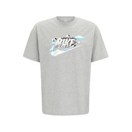 Nike Sportswear T-Shirt Damen Größe XL aqua / dunkelgrau / graumeliert / weiß