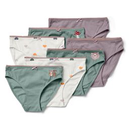 Tchibo - 7 Kinder-Slips - M&auml;dchen - Gr. 122/128 - rosa/print