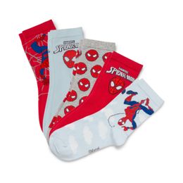 Tchibo - 5 Paar Kinder-Socken &raquo;Spider-Man&laquo; - Jungen - Gr. 27-30 - hellblau/jacquard