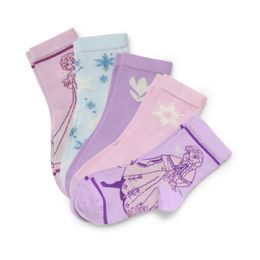 Tchibo - 5 Paar Kinder-Socken &raquo;Eisk&ouml;nigin&laquo; - M&auml;dchen - Gr. 31-34 - hellblau/jacquard