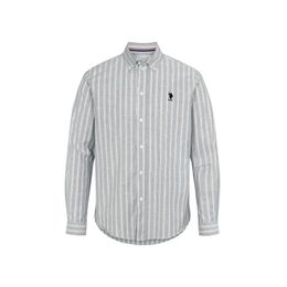 U.S. Polo Assn. Shirt 'Rolf' Herren Gr&ouml;&szlig;e L grau / wei&szlig;