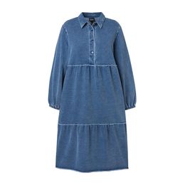 Ulla Popken Kleid Damen Gr&ouml;&szlig;e 66/68 blue denim Winterkleid