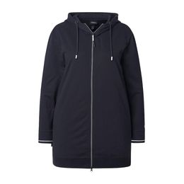 Ulla Popken Zip-Up Hoodie female Black size 62-64