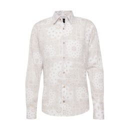 JOOP! Jeans Hemd 'Hanson3' Herren Größe XL karamell / grau / weiß