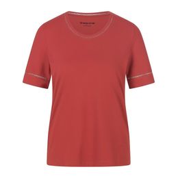 Green Cotton - Rundhals-Shirt Frida, rot, Gr. 38 / S - Baumwolle