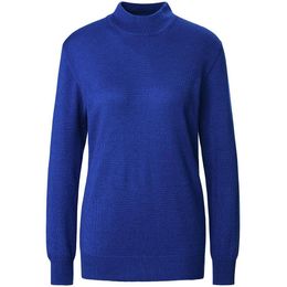 Peter Hahn - Stehbund-Pullover Modell Sabrina, blau, Gr. 48 / XL - Seide