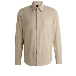 BOSS Button Up Shirt 'Relegant' male Beige size XS