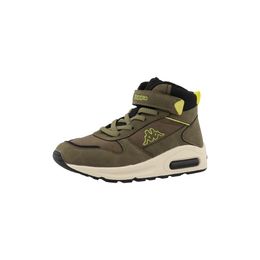 Kappa Sneaker 'Finno' Jungen Größe 39 khaki / neongrün / schwarz