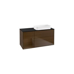 Villeroy & Boch V&B Waschtischunterschrank Finion 120x60 cm, Reg li wal ven, Walnut veneer ; Villeroy & Boch (F682GNGN)