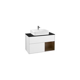 Villeroy & Boch V&B Waschtischunterschrank Wandbeleuchtung Finion 100, Pl b m, Reg re wal ven, glo wh. Lac ; Villeroy & Boch (G122GNGF)