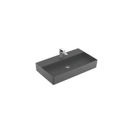Villeroy & Boch V&B Waschtisch Memento 2.0 80x47cm, Hahnl., o. &Uuml;L, graphite C-plus ; Villeroy & Boch (4A2281I4)