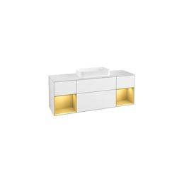 Villeroy & Boch V&B Waschtischunterschrank Wandbeleuchtung Finion 160cm, Pl w m, Rg gol m Lac, glo wh. Lac ; Villeroy & Boch (G331HFGF)