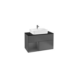 Villeroy & Boch V&B Waschtischunterschrank Wandbeleuchtung Finion 100, Pl b m, Rg l Anthrac. m, Anthrac. m ; Villeroy & Boch (G112GKGK)