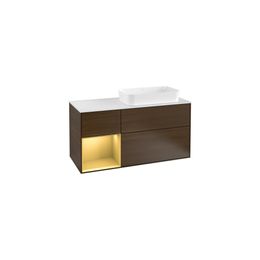 Villeroy & Boch V&B Waschtischunterschrank Wandbeleuchtung Finion 120cm, Pl wh. m, Reg li gol m, wal ven ; Villeroy & Boch (G271HFGN)