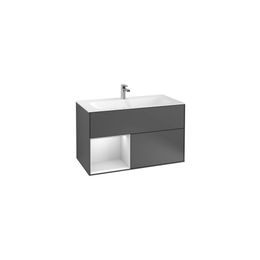 Villeroy & Boch V&B Waschtischunterschrank Finion Reg li wh. matt lacquer, Anthracite matt ; Villeroy & Boch (F030MTGK)