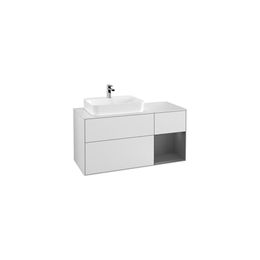 Villeroy & Boch V&B Waschtischunterschrank Finion 120cm, Pl w m, Rg r A m, wh. m Lac ; Villeroy & Boch (F401GKMT)