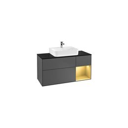 Villeroy & Boch V&B Waschtischunterschrank Finion 120cm, Pl b m, Reg re gol m, Anthrac. m ; Villeroy & Boch (F172HFGK)
