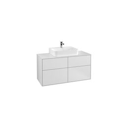 Villeroy & Boch V&B Waschtischunterschrank Wandbeleuchtung Finion 120x60,3cm, Abd.-Pl. wh. m, wh. m Lac ; Villeroy & Boch (G13100MT)