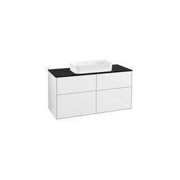 Villeroy & Boch V&B Waschtischunterschrank Finion 120x60,3cm, Abd.-Pl. bla m, glo wh. Lac ; Villeroy & Boch (F26200GF)