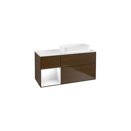 Villeroy & Boch V&B Waschtischunterschrank Finion 120x60 cm, Reg li glo wh. Lac, wal ven ; Villeroy & Boch (F681GFGN)