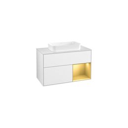 Villeroy & Boch V&B Waschtischunterschrank Finion 100x60,3 cm, Reg re gol m, glo wh. Lac ; Villeroy & Boch (F661HFGF)