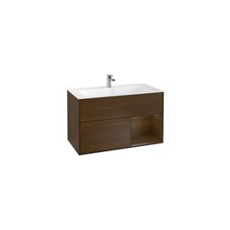 Villeroy & Boch V&B Waschtischunterschrank Wandbeleuchtung Finion 99,6x59,1cm, Reg re wal ven, wal veneer ; Villeroy & Boch (G040GNGN)
