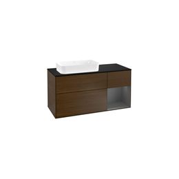 Villeroy & Boch V&B Waschtischunterschrank Finion 120cm, Pl b m, Rg re Anthrac. m, wal ven ; Villeroy & Boch (F282GKGN)