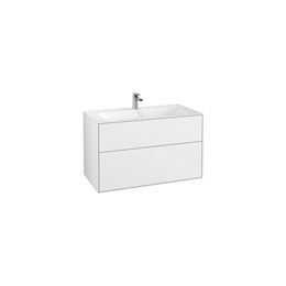 Villeroy & Boch V&B Waschtischunterschrank Finion 99,6x59,1x49,8cm, g wh. Lac, m Wandbeleuchtung ; Villeroy & Boch (G02000GF)