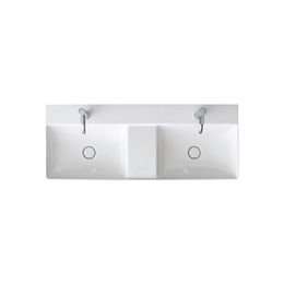 Duravit M&ouml;bel-Doppelwaschtisch DuraSquare 120x47cm, o. &Uuml;L, m HLB, 1 Hahnloch, wei&szlig; (2353120041)