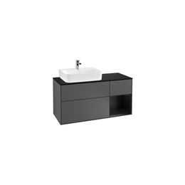 Villeroy & Boch V&B Waschtischunterschrank Finion 120cm, Pl b m, Rg r b m Lac, Anthrac. m ; Villeroy & Boch (F152PDGK)