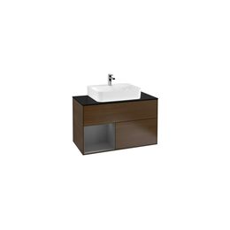 Villeroy & Boch V&B Waschtischunterschrank Wandbeleuchtung Finion 100, Pl b m, Reg li Anthrac. m, wal ven ; Villeroy & Boch (G112GKGN)