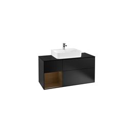 Villeroy & Boch V&B Waschtischunterschrank Finion 120cm, Pl b m, Reg li wal ven, bla m Lac ; Villeroy & Boch (F162GNPD)