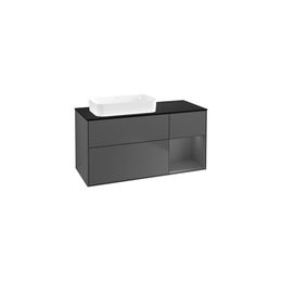 Villeroy & Boch V&B Waschtischunterschrank Wandbeleuchtung Finion 120x60 cm, Reg re Anthrac. m, Anthrac. m ; Villeroy & Boch (G692GKGK)