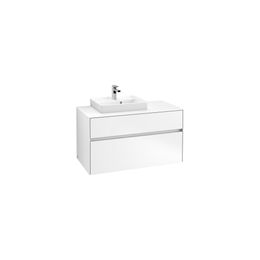 Villeroy & Boch V&B Waschtischunterschrank Collaro 100x54,8x50cm, WT links, white matt ; Villeroy & Boch (C01400MS)