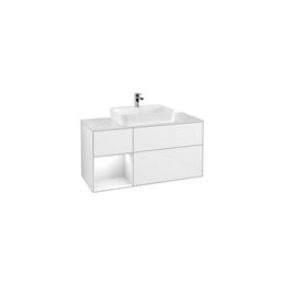 Villeroy & Boch V&B Waschtischunterschrank Finion 120cm, Pl w m, Rg l g w Lac, glo wh. Lac ; Villeroy & Boch (F411GFGF)
