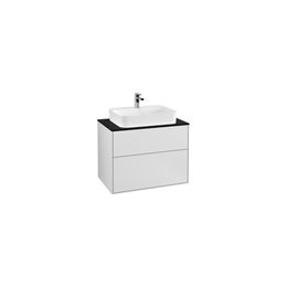 Villeroy & Boch V&B Waschtischunterschrank Wandbeleuchtung Finion 80x60,3cm, Abd.-Pl. bla m, wh. m lacquer ; Villeroy & Boch (G34200MT)