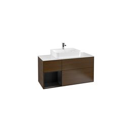 Villeroy & Boch V&B Waschtischunterschrank Wandbeleuchtung Finion 120cm, Pl w m, Reg li bla m Lac, wal ven ; Villeroy & Boch (G161PDGN)