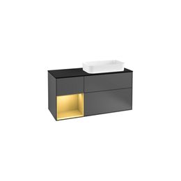 Villeroy & Boch V&B Waschtischunterschrank Finion 120cm, Pl b m, Reg li gol m, Anthrac. m ; Villeroy & Boch (F272HFGK)