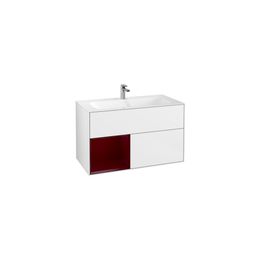 Villeroy & Boch V&B Waschtischunterschrank Finion Regal links Peony, Glossy white lacquer ; Villeroy & Boch (F030HBGF)