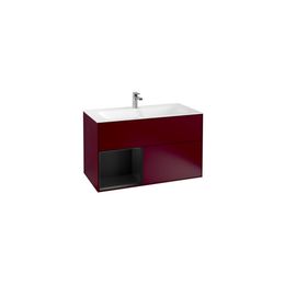 Villeroy & Boch V&B Waschtischunterschrank Wandbeleuchtung Finion 99,6x59,1cm, Reg li bla m Lac, Peo Matt ; Villeroy & Boch (G030PDHB)