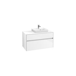 Villeroy & Boch V&B Waschtischunterschrank Collaro 100x54,8x50cm, WT rechts, glossy white ; Villeroy & Boch (C01500DH)