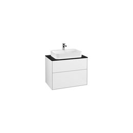Villeroy & Boch V&B Waschtischunterschrank Wandbeleuchtung Finion 80x60,3cm, Abd.-Pl. bla m, glo wh. Lac ; Villeroy & Boch (G34200GF)