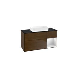 Villeroy & Boch V&B Waschtischunterschrank Wandbeleuchtung Finion 120x60 cm, Reg re wh. m Lac, wal veneer ; Villeroy & Boch (G712MTGN)