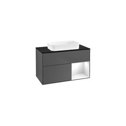 Villeroy & Boch V&B Waschtischunterschrank Wandbeleuchtung Finion 100x60,3 cm, Rg r g wh. Lac, Anthrac. m ; Villeroy & Boch (G662GFGK)