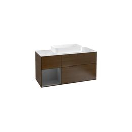 Villeroy & Boch V&B Waschtischunterschrank Finion 120cm, Pl w m, Rg li Anthrac. m, wal ven ; Villeroy & Boch (F291GKGN)