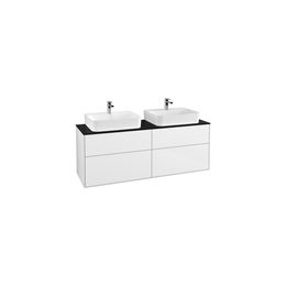 Villeroy & Boch V&B Waschtischunterschrank Finion 160x60,3cm, Abd.-Pl. bla m, glo wh. Lac ; Villeroy & Boch (F18200GF)